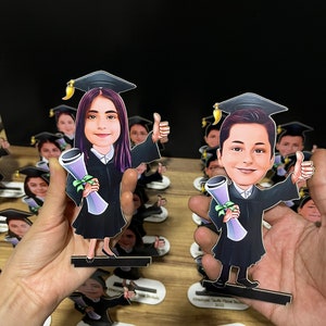 Custom Graduation Caricature Figurine With Photo Personalization ...