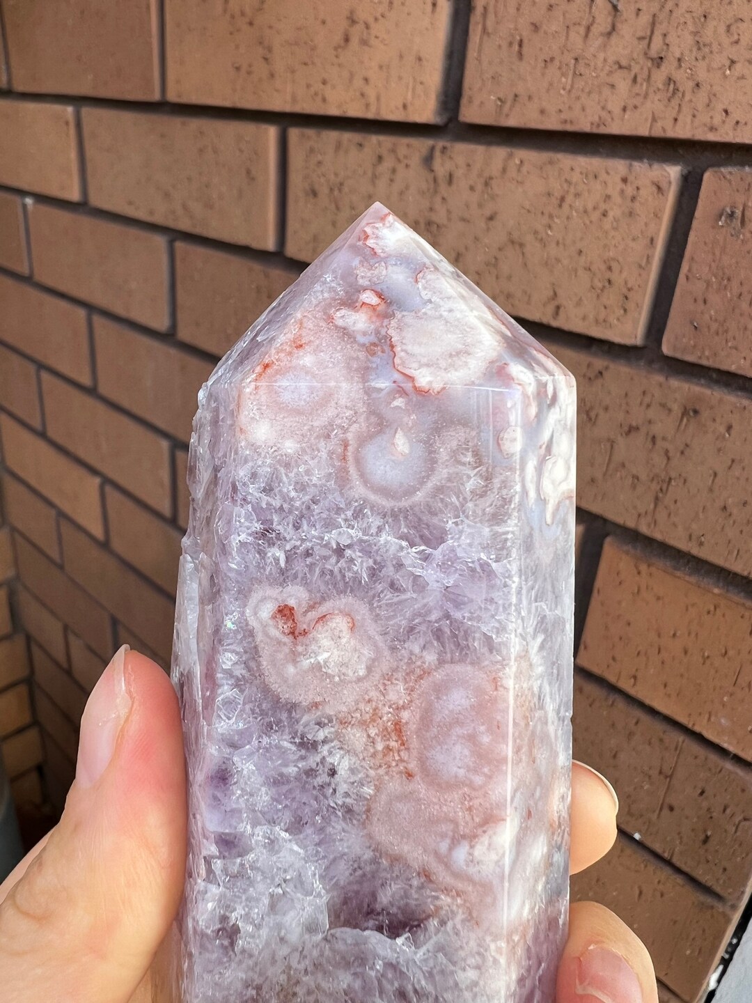 RARE High Quality Pink Amethyst & Purple Amethyst Flower Agate Towers ...