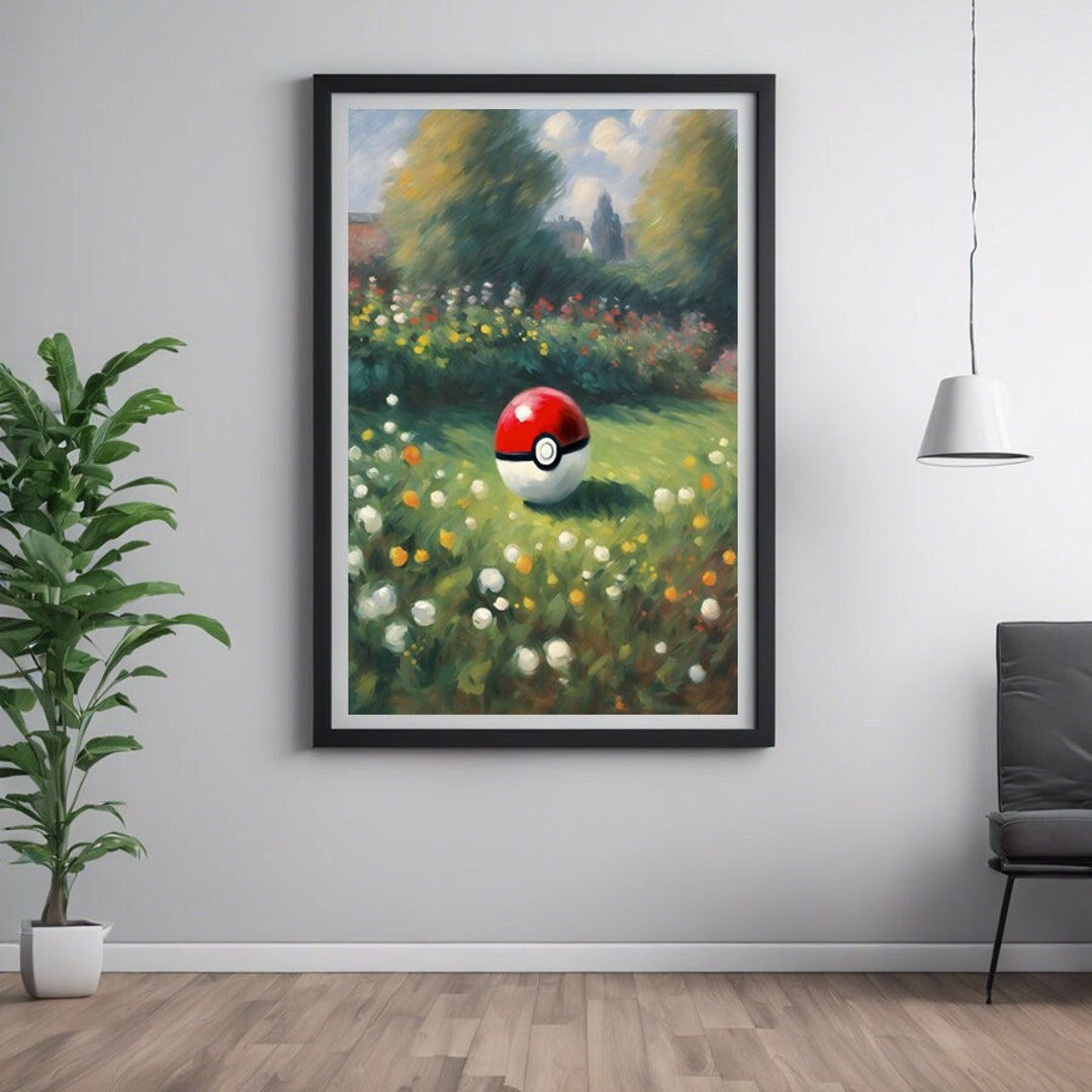 Pokemon Poke Ball Painting Monet Inspired Pokemon Fan Art Digital ...