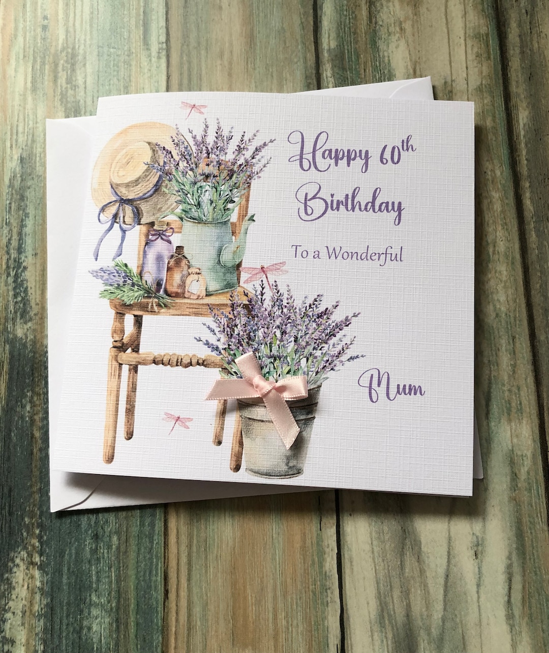 Lavender Birthday Card for Woman Happy Birthday Mum Nan Nanny Grandma ...