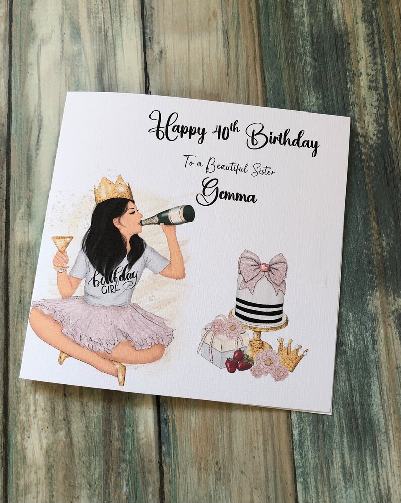 Personalised Woman's Birthday Card for Her Happy Birthday - Etsy