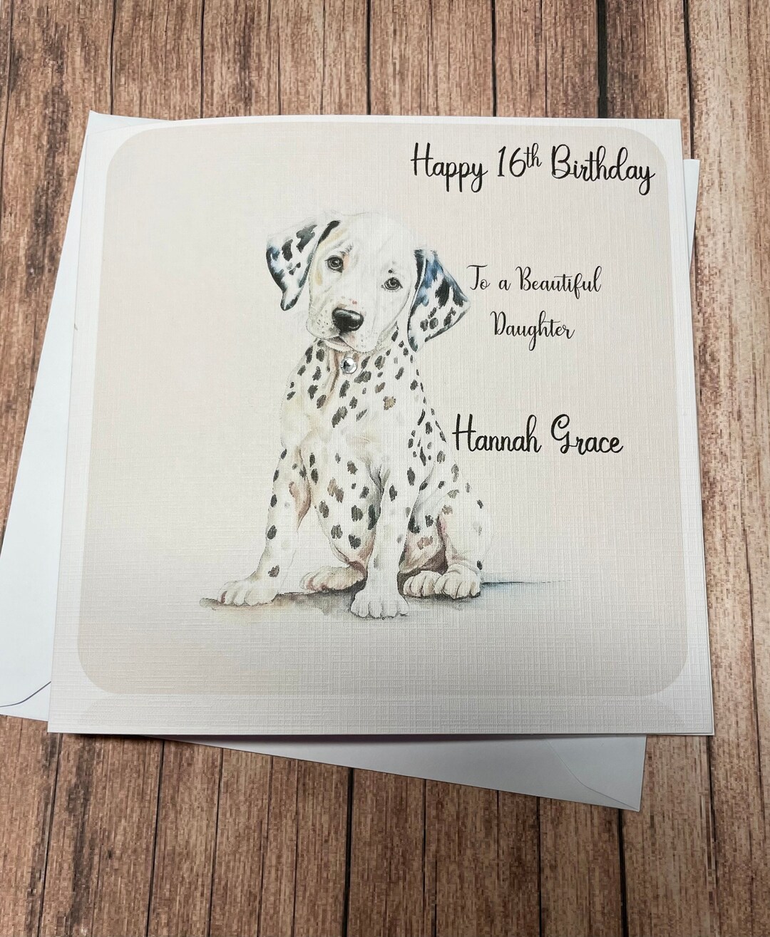 Dalmatian Personalised Card for Her for Him Happy Birthday Dog Card Dad ...