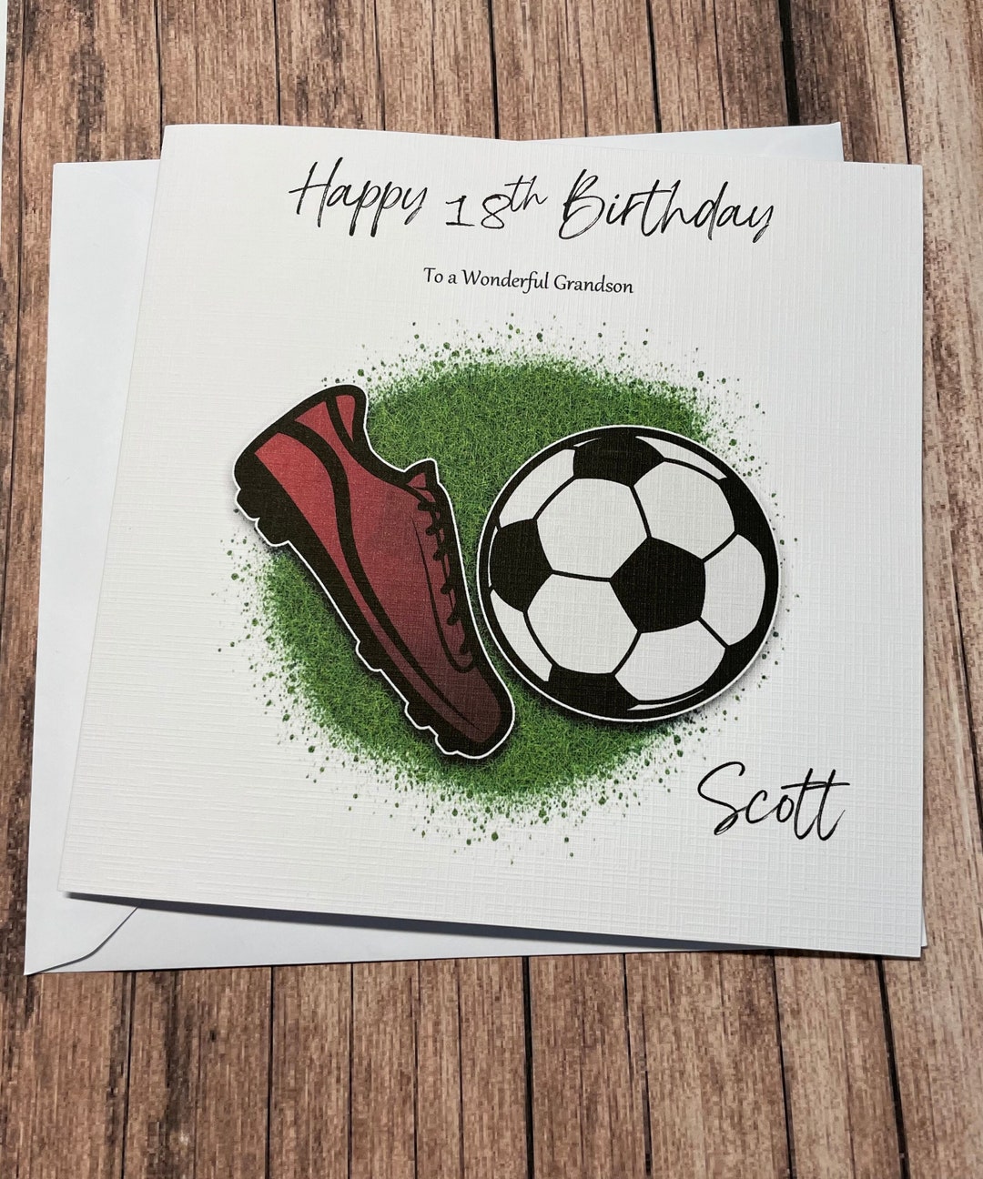 Football Personalised Card for Him Her Happy Birthday Son Nephew ...