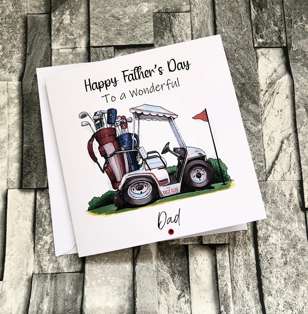 Fathers Day Golf Card, Dad, Grandad, Grandpa, Stepdad, Card for Him - Etsy