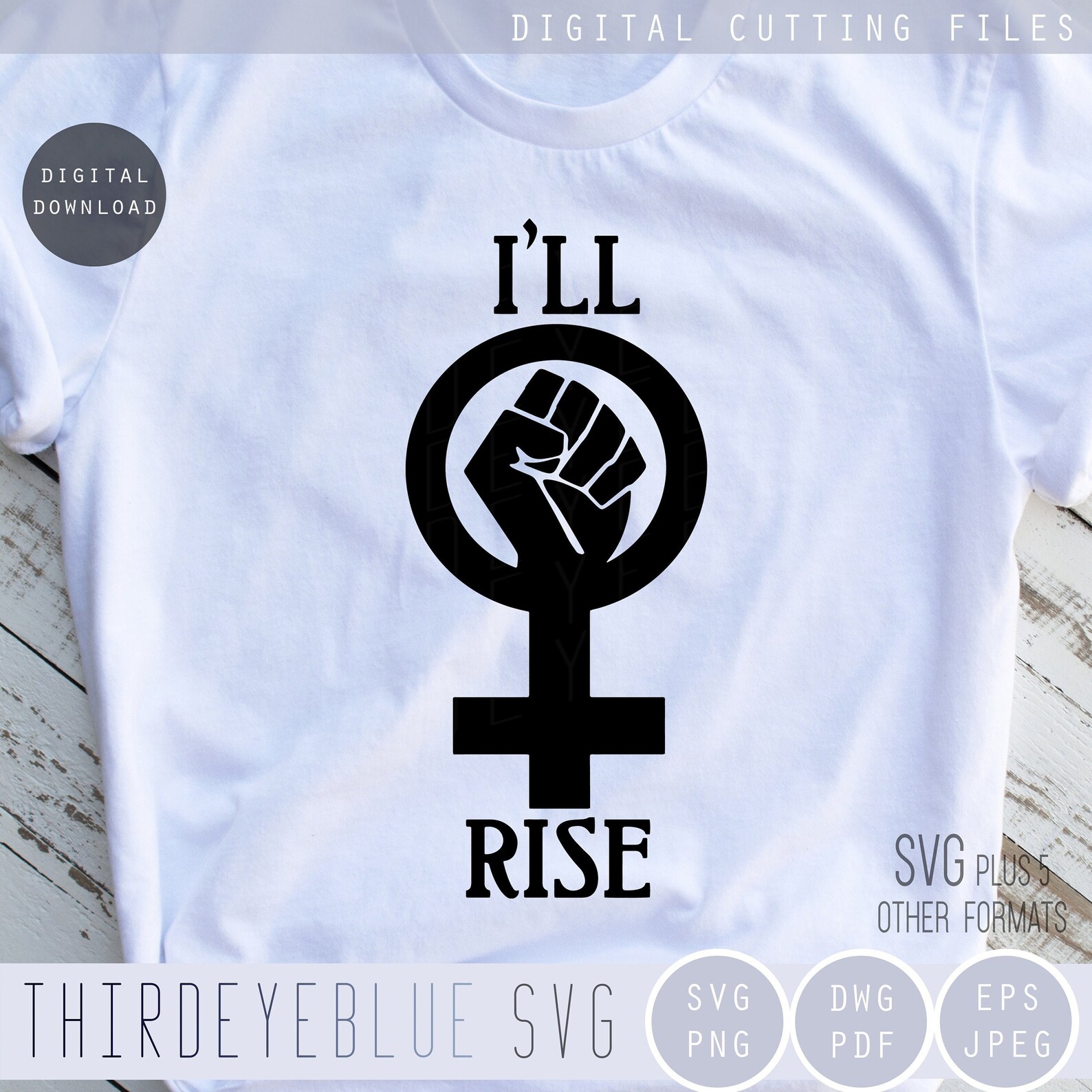 Feminist SVG Female Symbol SVG I'll Rise Svg Feminism - Etsy