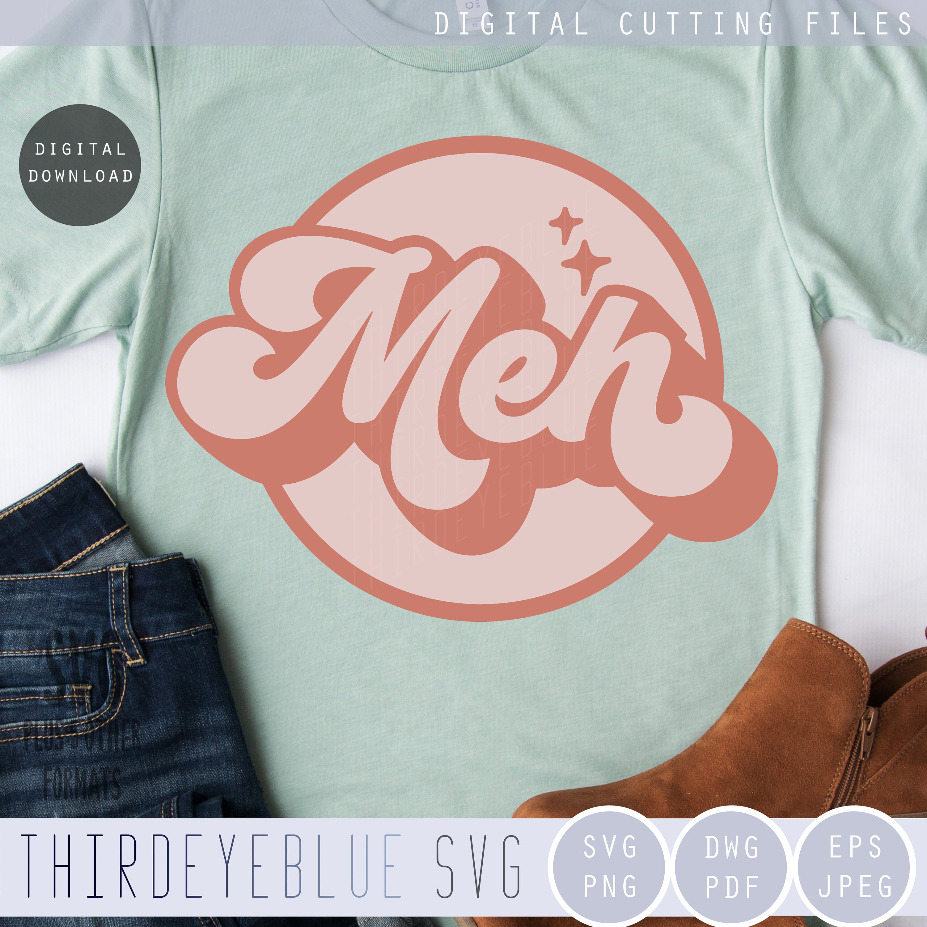 Meh SVG Funny Logo SVG Retro SVG Tshirt Mug Svg Gift | Etsy