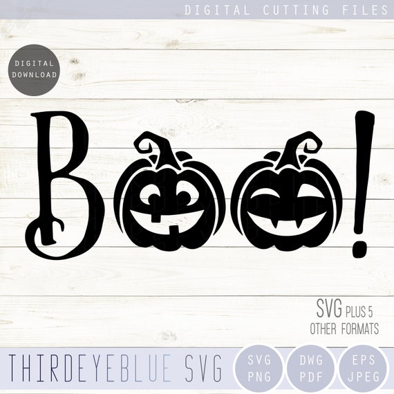 Boo Pumpkin SVG Pumpkin Face Svg Boo Svg Halloween Shirt | Etsy