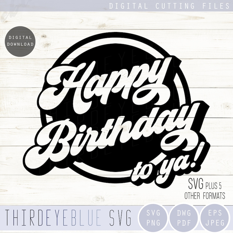Happy Birthday SVG Birthday Card SVG Birthday SVG Gift Tag - Etsy