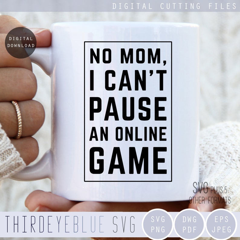 Cant Pause SVG Gamer SVG Son Gift SVG Gaming Svg - Etsy