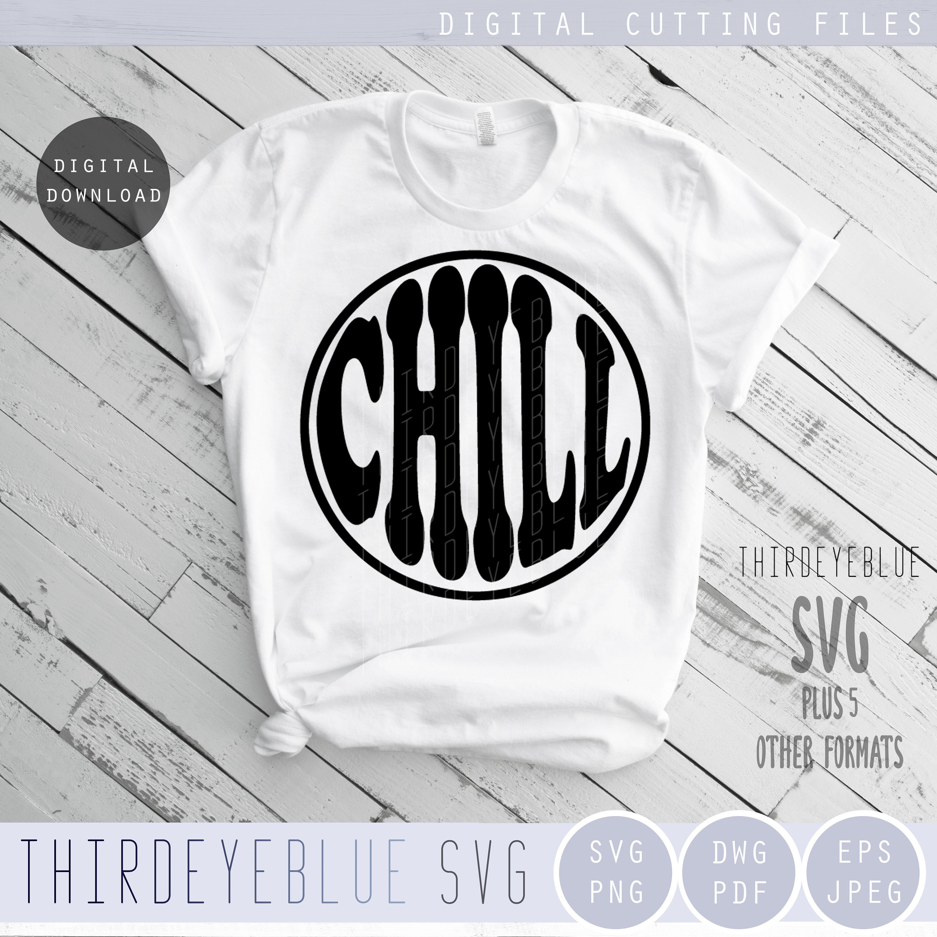 Chill SVG Retro SVG Logo Digital Cutting File - Etsy