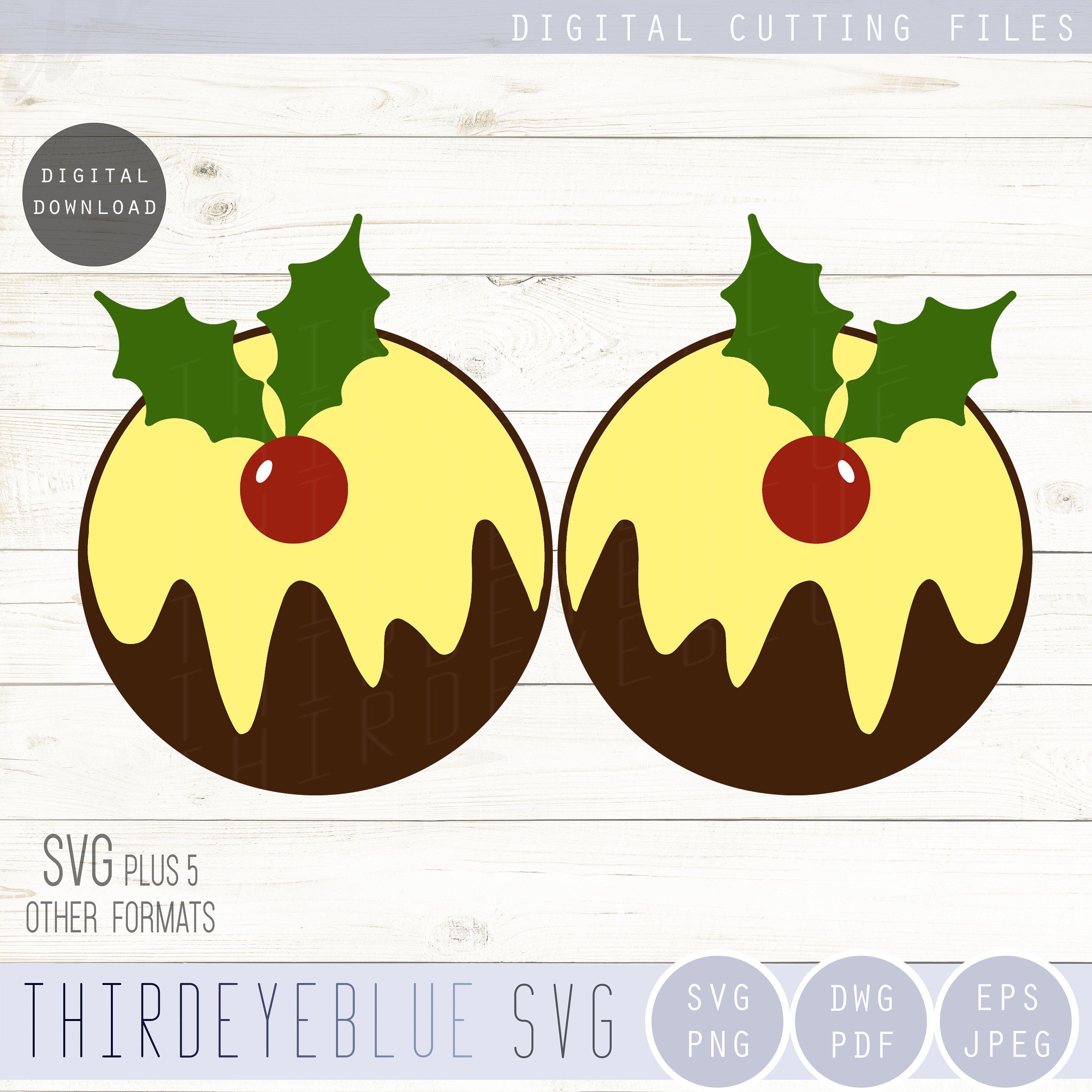 Christmas Pudding SVG Puddings Tshirt Gift PNG Digital Cutting - Etsy UK