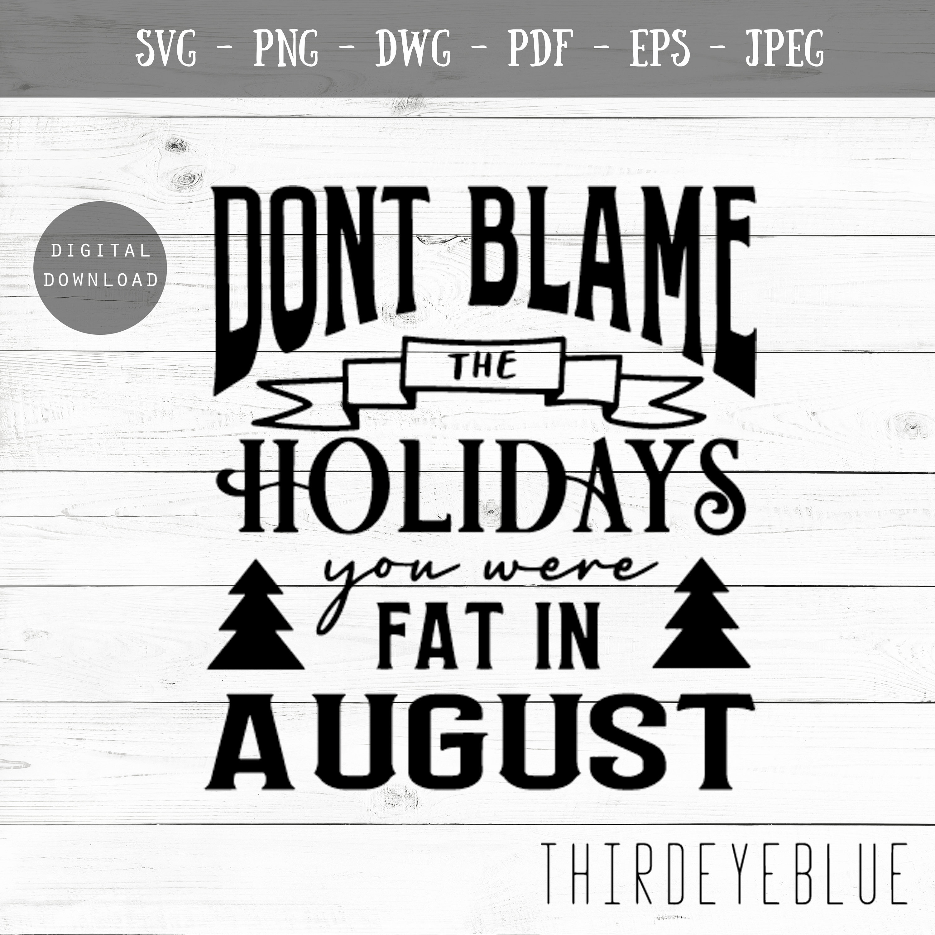 Funny Christmas Fat SVG Digital Cutting File Logo - Etsy