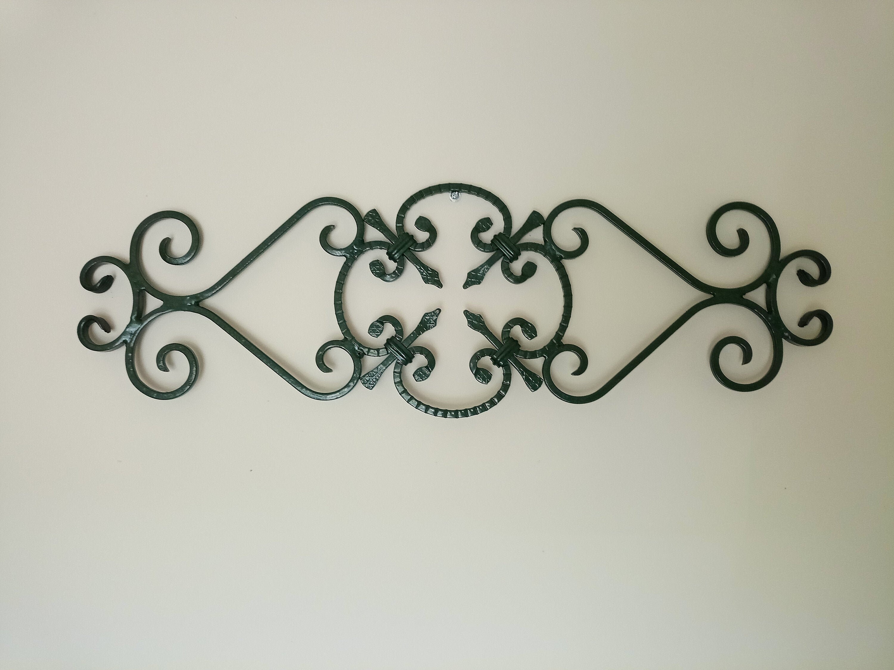 Hand Made Wrought Iron Wall Art Scroll Etsy
