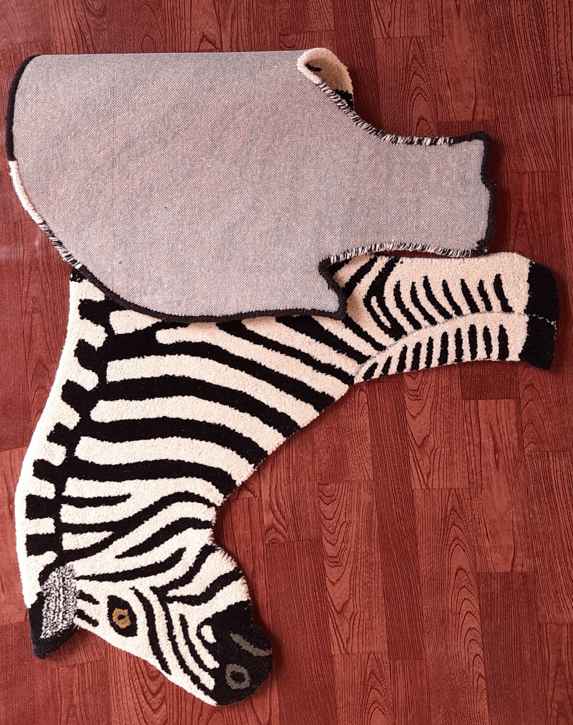 Rug USA Zebra Rugs Hand Tufted Wool Cotton Backing Carpet Home - Etsy UK