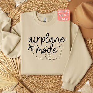 Airplane Mode Sweatshirt, Airplane Shirt, Travel Sweater, Gift for ...