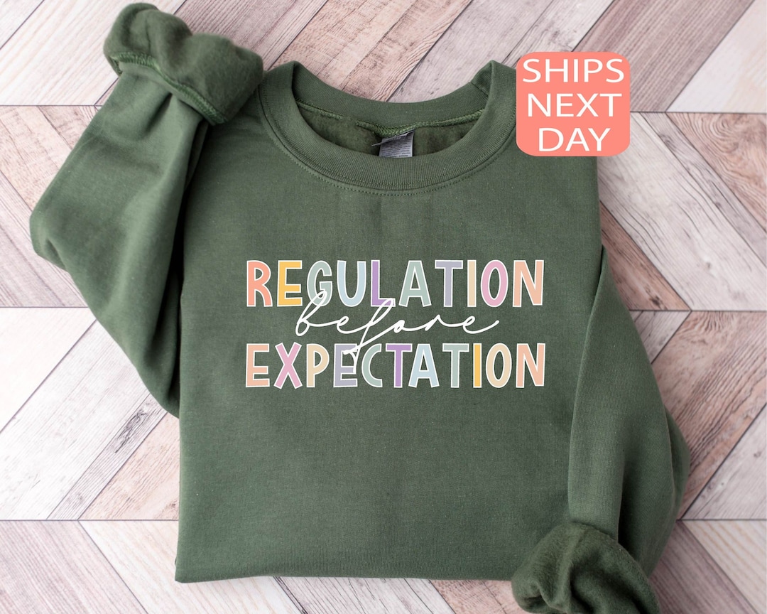 Regulation Before Expectation Sweatshirt, Accessibility Teacher ...
