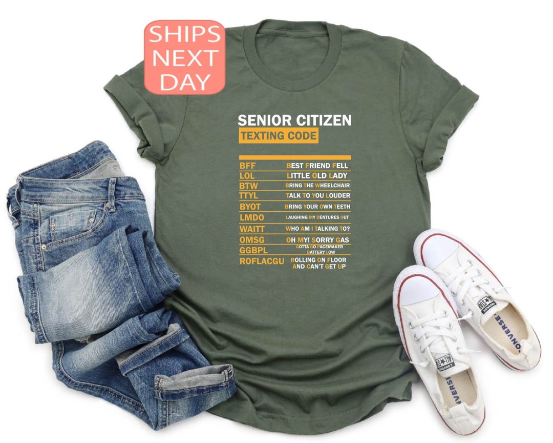 Sarcastic Senior Citizen Shirt,funny Grandparents T-shirt,senior ...