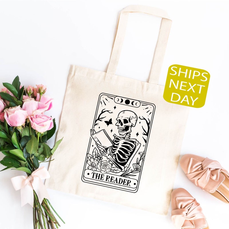Reading Tote Bag - Etsy