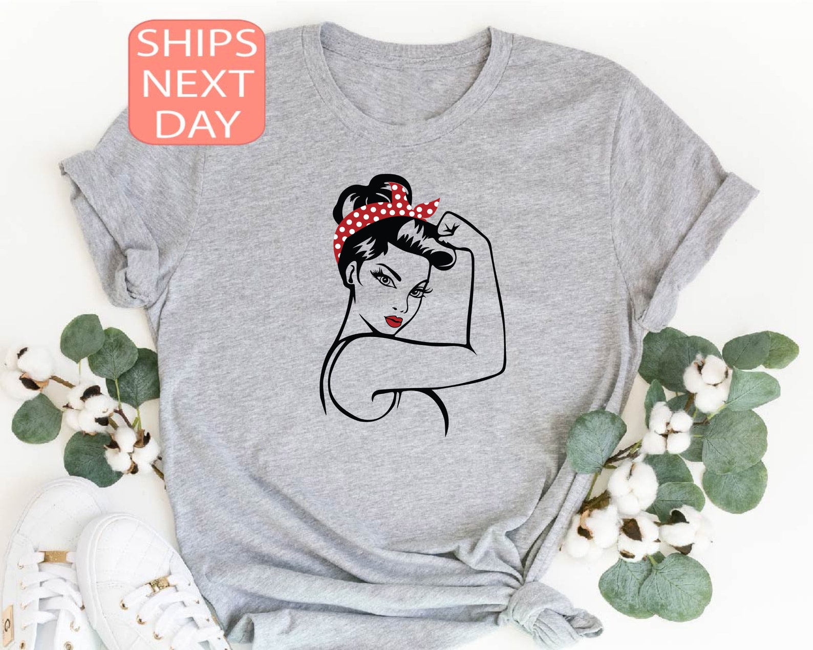 Women's T-shirt, Rosie the Riveter Shirt, Strong Women Shirt, Feminist ...