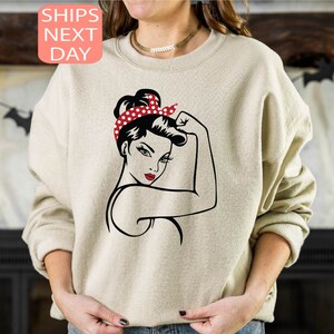 Women's T-shirt, Rosie the Riveter Shirt, Strong Women Shirt, Feminist ...