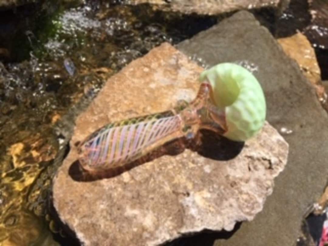 Glass Pipes, Custom-made Hand-blown Iridescent Glass Pipe, Custom Hand ...