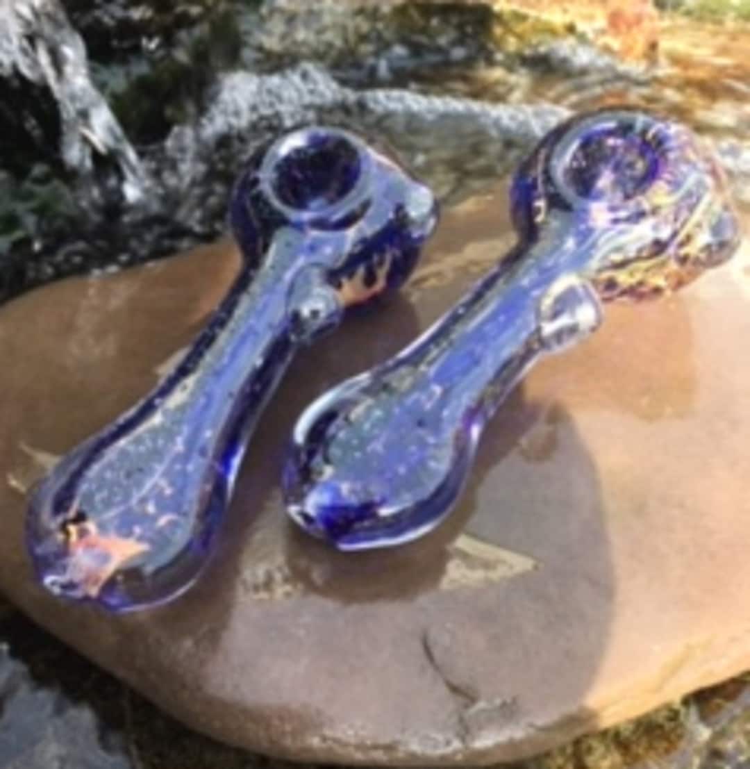 Glass Pipes, Custom-made Hand-blown Iridescent Glass Pipe, Custom Hand ...