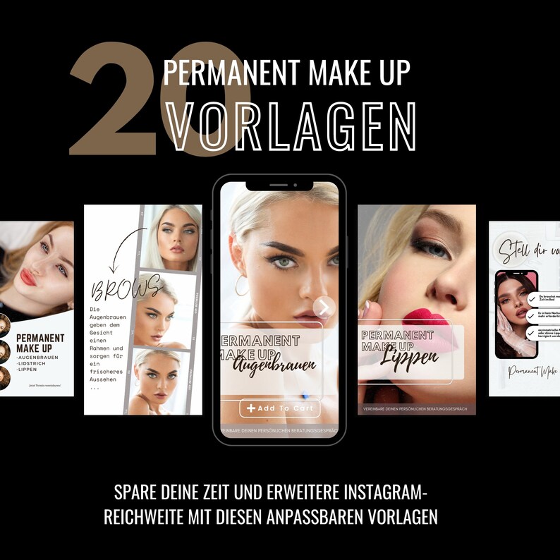 Instagram Stories Templates Permanent Make Up - Etsy