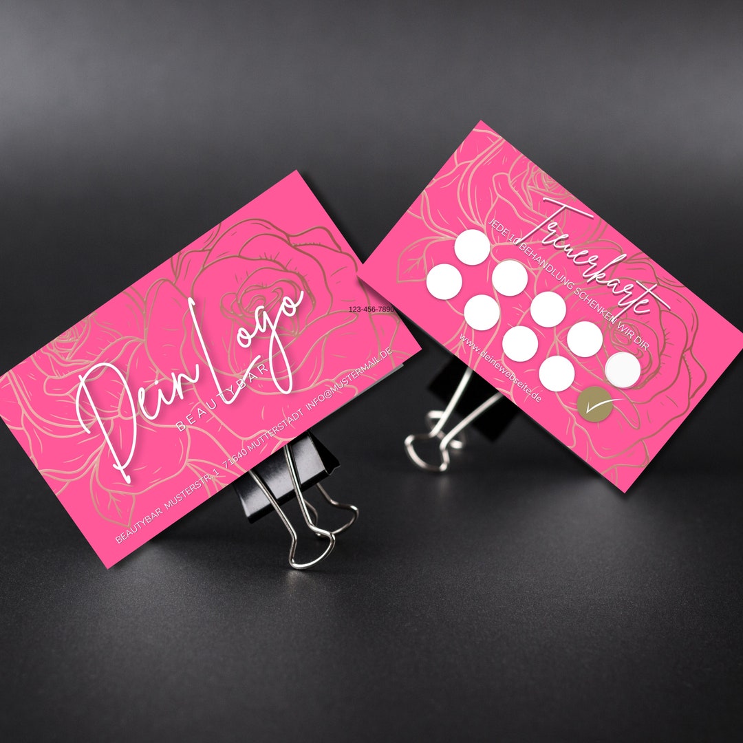 Personalized Business Card, Bonus Card, Loyalty Card, Stamp Card for ...