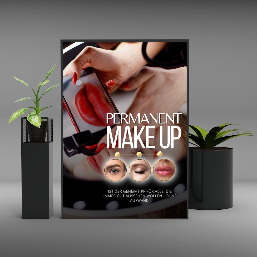 Permanent Make up Poster, Beauty Poster to Download - Etsy