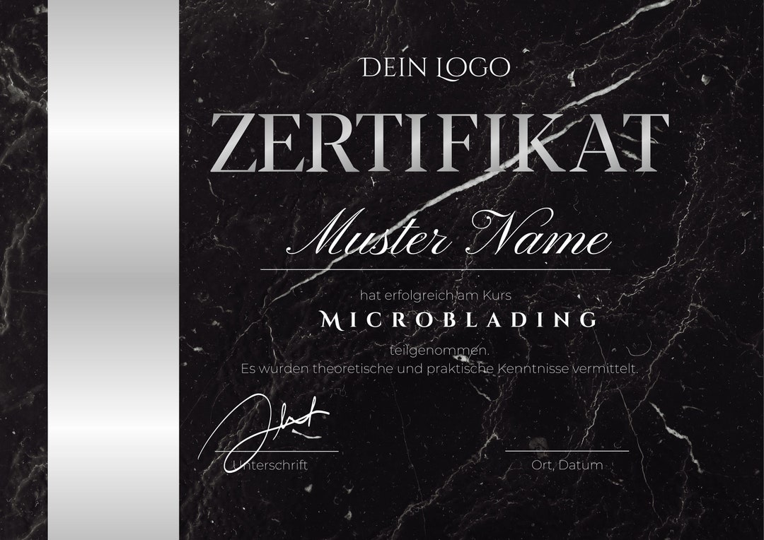 Microblading Certificate for Download - Etsy Australia