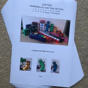 NUMBERBLOCKS 2024 Knitting Pattern. SOFTIES Made on FOAM - Etsy