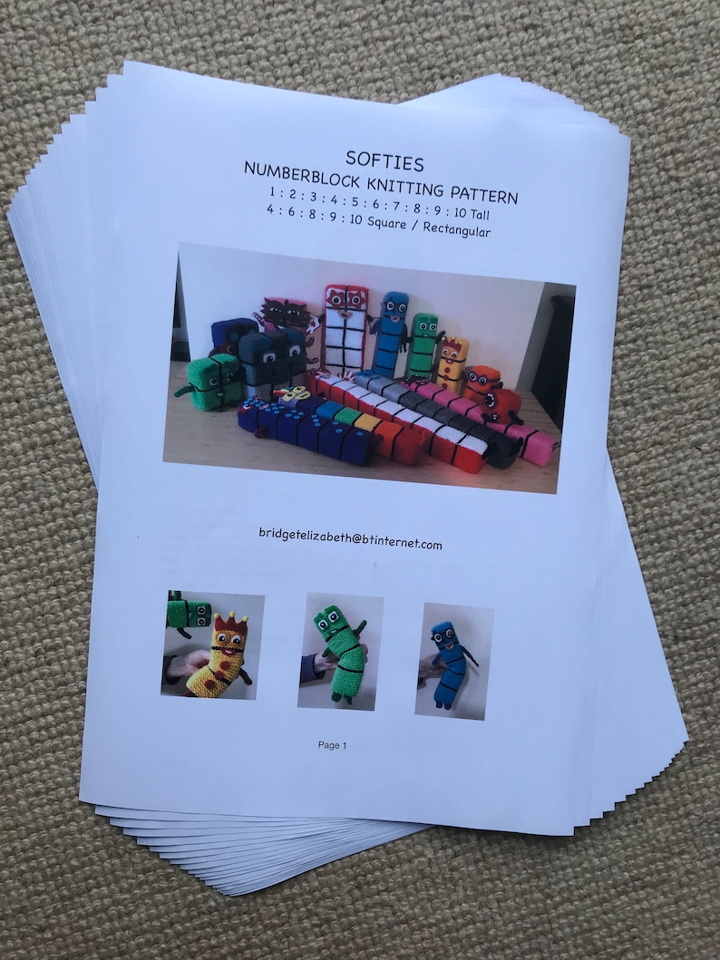 NUMBERBLOCKS 2024 Knitting Pattern. SOFTIES Made on FOAM - Etsy