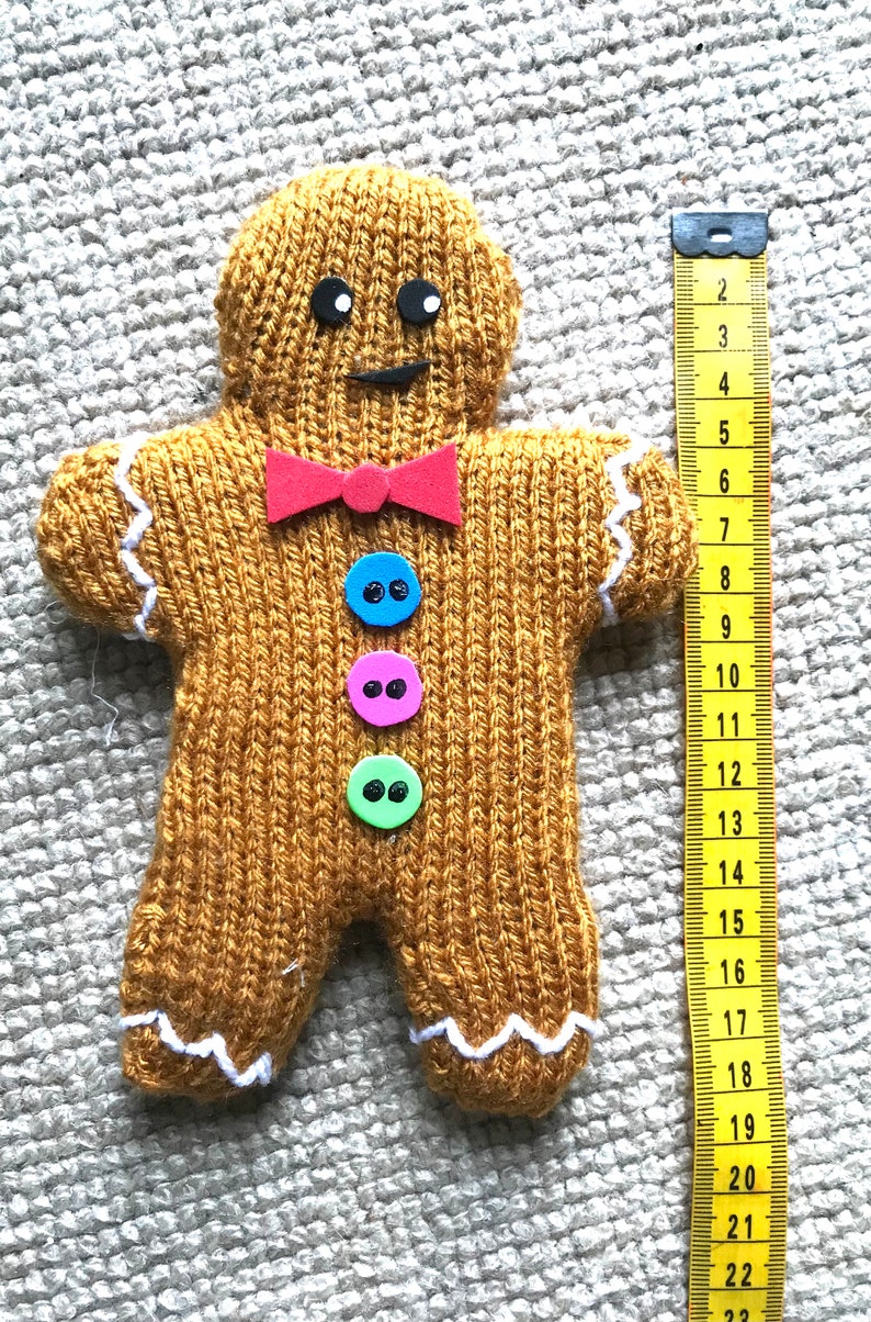 The GINGERBREAD MAN Knitting Pattern. Delightful. PDF Download. 18 Cms ...