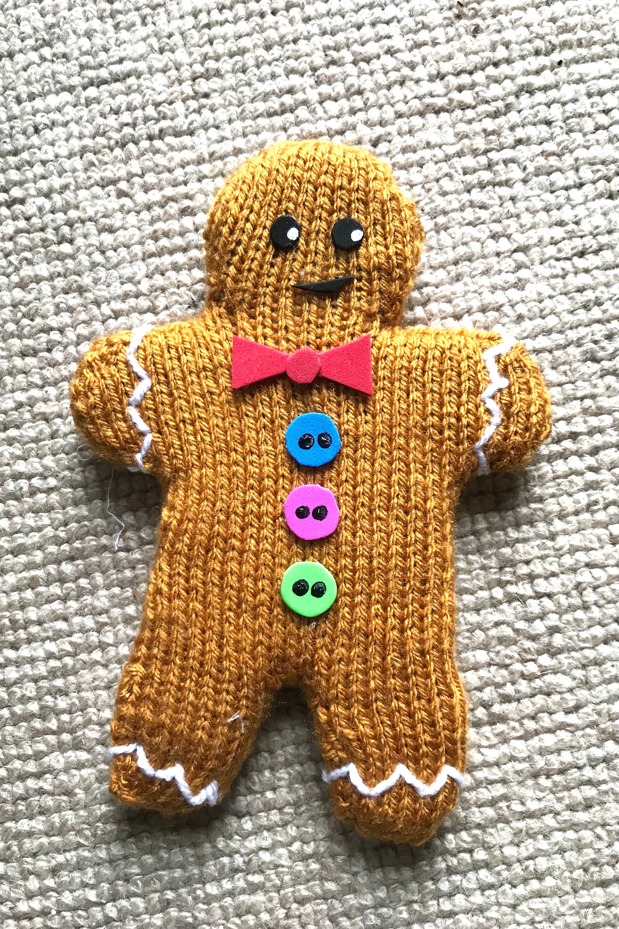 The GINGERBREAD MAN Knitting Pattern. Delightful. PDF Download. 18 Cms ...