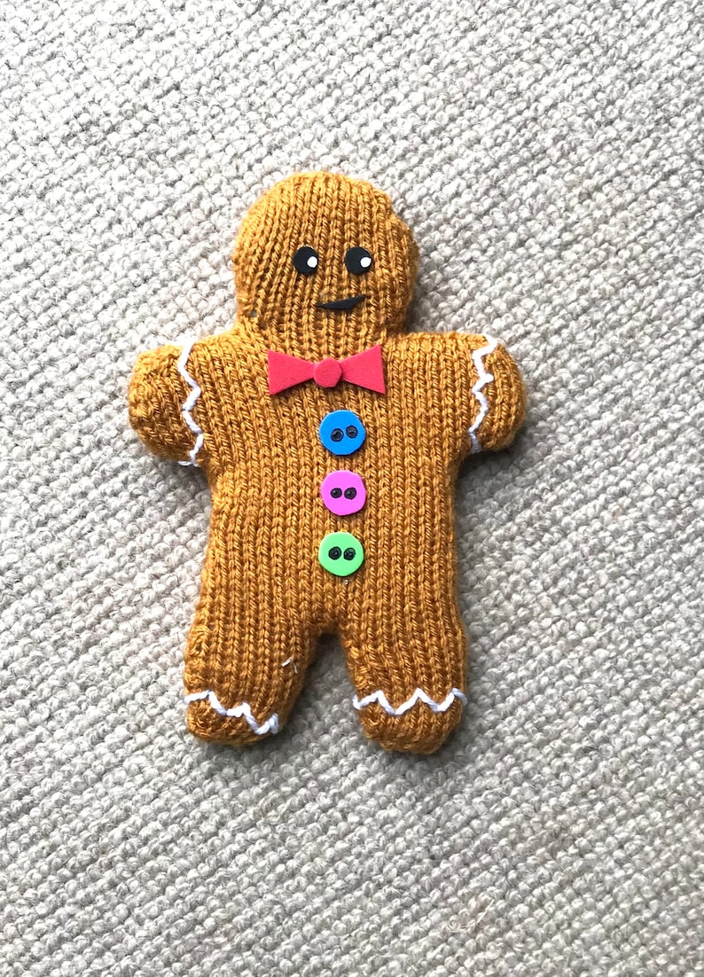 The GINGERBREAD MAN Knitting Pattern. Delightful. PDF Download. 18 Cms ...