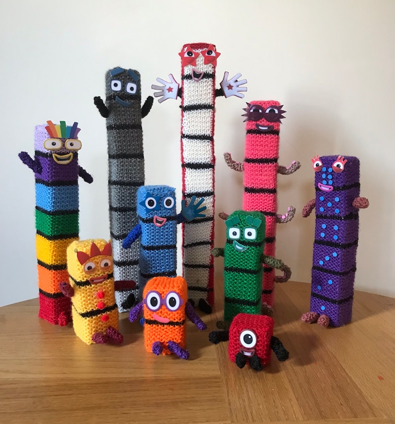 NUMBERBLOCKS Knitting Pattern. 16 Characters on Wood. PDF Download ...