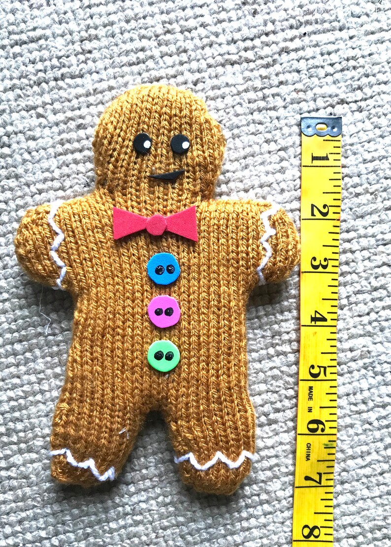 The GINGERBREAD MAN Knitting Pattern. Delightful. PDF Download. 18 Cms ...