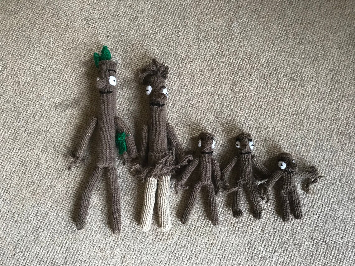 STICKMAN FAMILY Knitting PATTERN. Stick Man. Lady Love and Children ...