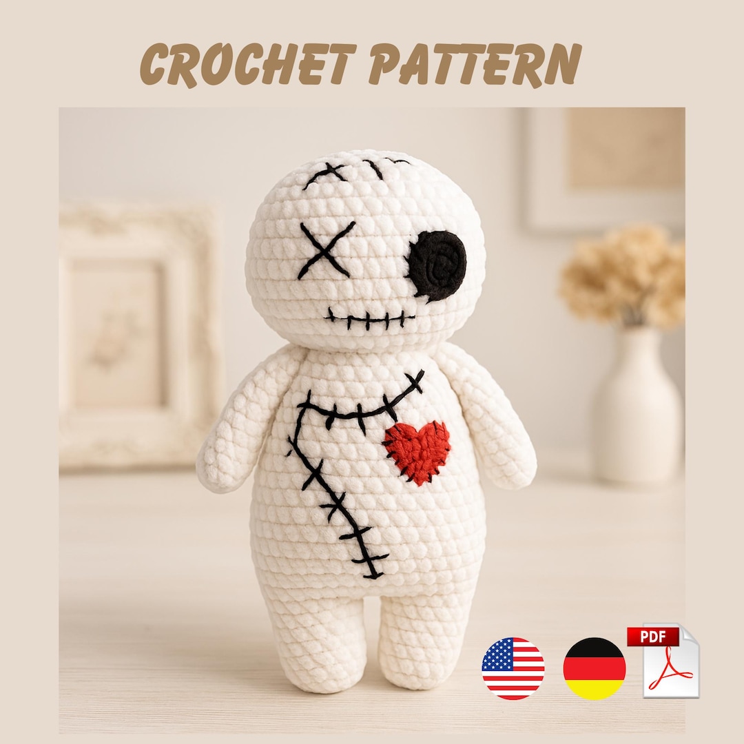Crochet Voodoo Doll , Voodoo Amigurumi, Crochet Halloween Pattern, Low ...