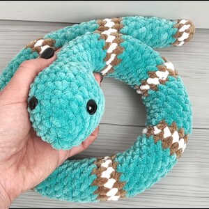 Crochet Snake Pattern, Crochet Amigurumi Pattern, NO SEW, English and ...