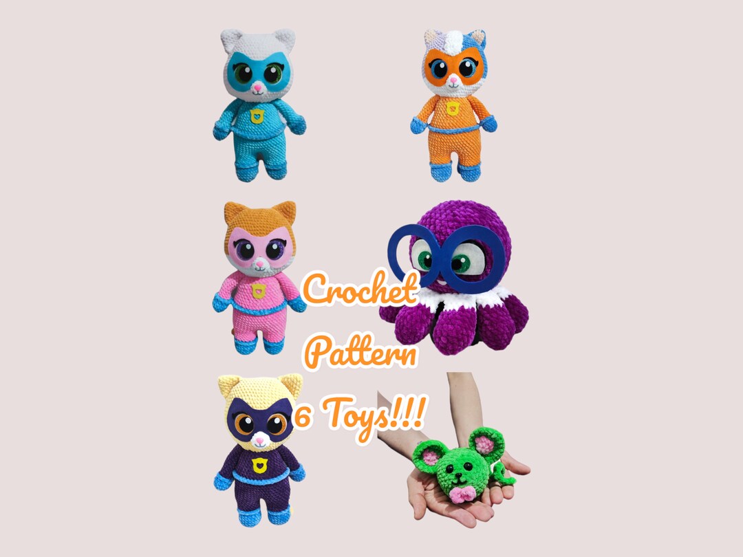 Crochet Pattern Super Kitty Amigurumi Tutorial PDF in English - Etsy
