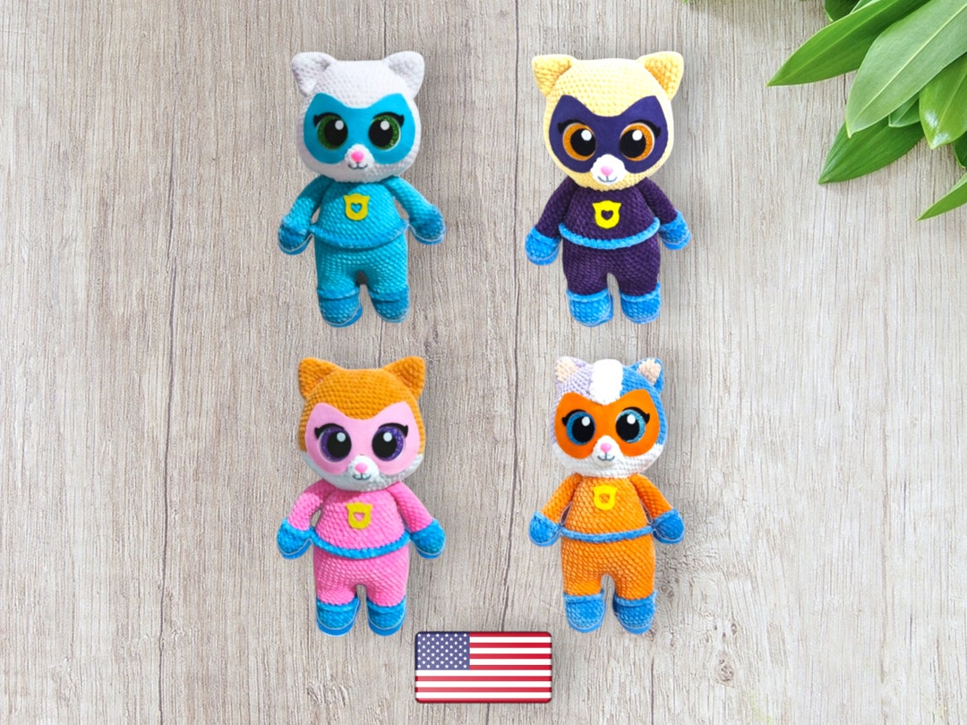 Super Kitty Crochet Pattern, Amigurumi PDF Instructions in English 4 ...