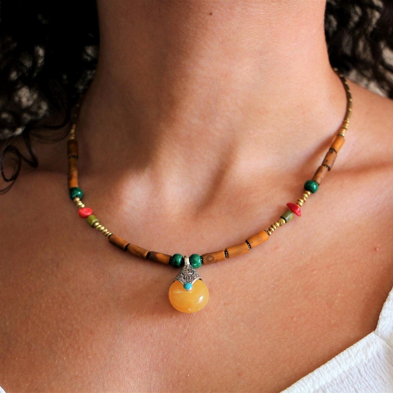 Nepal Tibet Bead Necklace - Etsy
