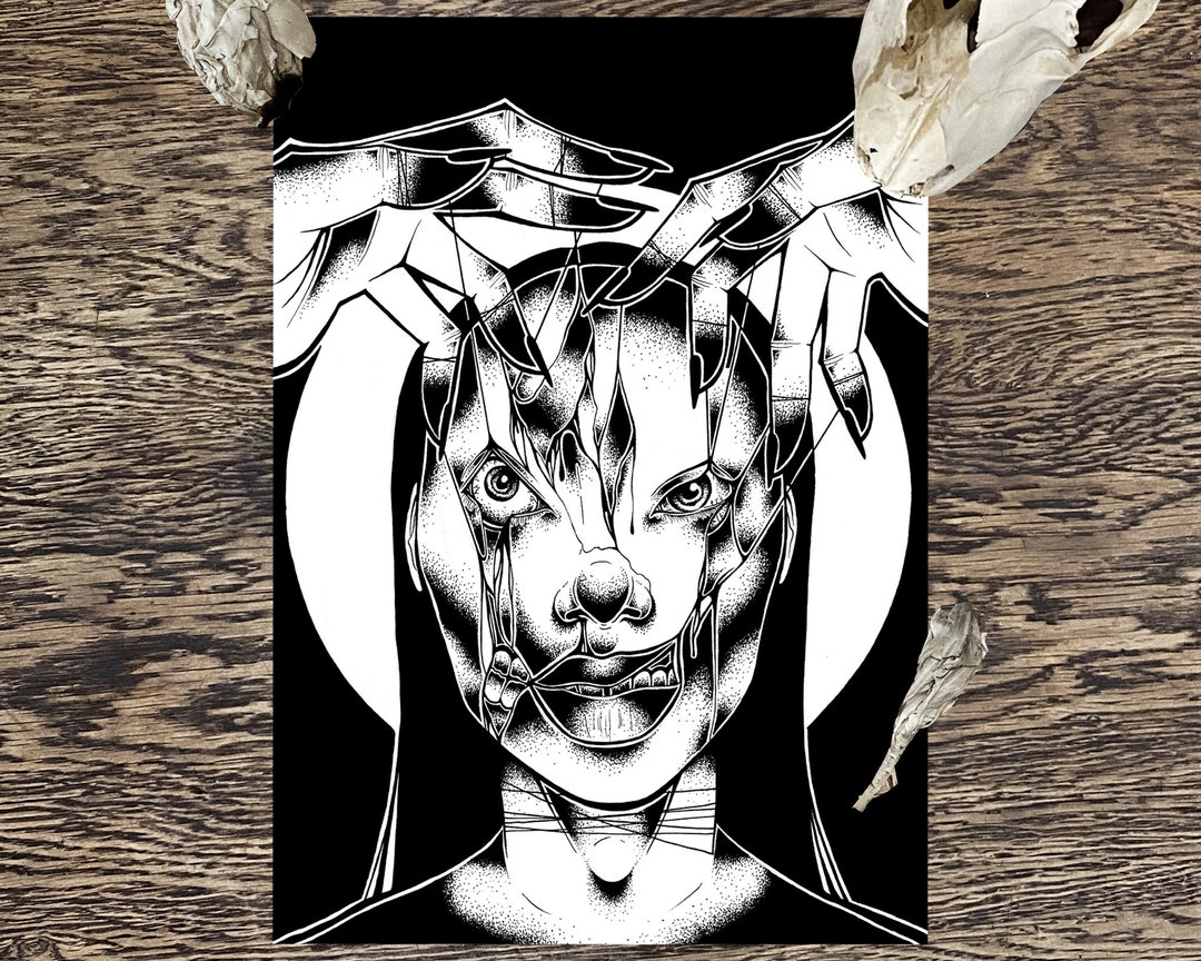 The Puppet Master A4 Gothic Body Horror Illustration Wall Art Print - Etsy