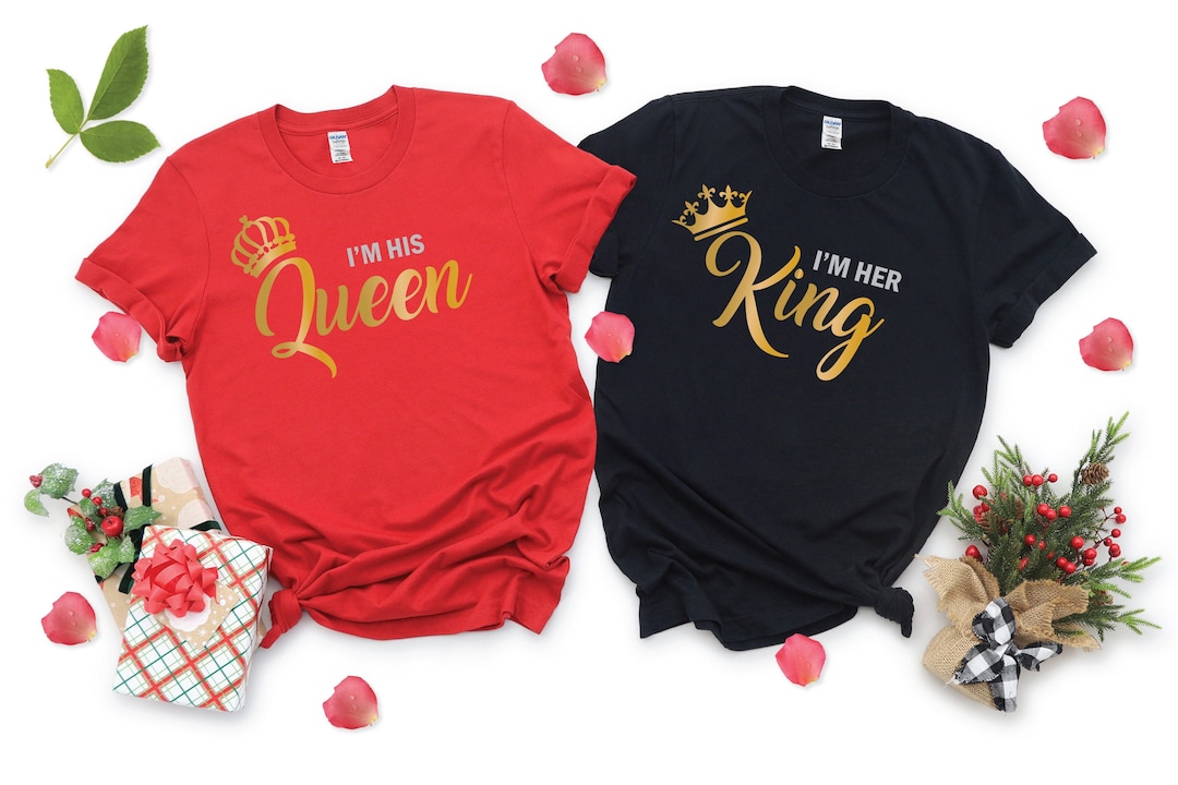 King and Queen Matching Couple Shirts, Anniversary Gift - Etsy