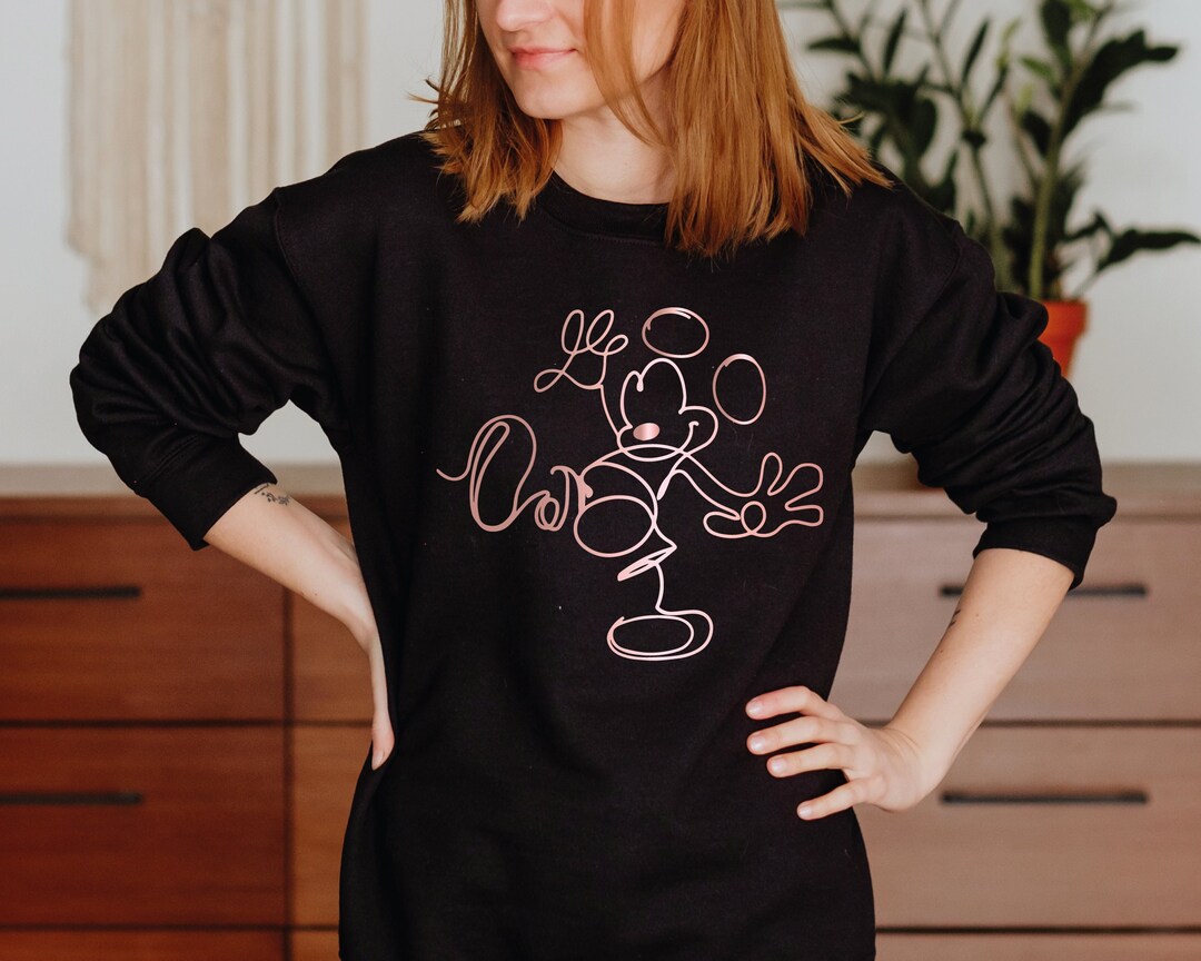 Mickey Mouse Sketch Sweater,mickey Mouse With Lines, Mickey Mouse TOP ...