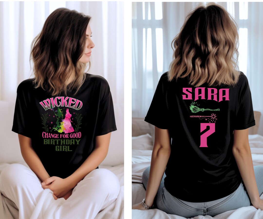 Wicked Musical Birthday T-shirt: Personalise Name and AGE | Wizard ...
