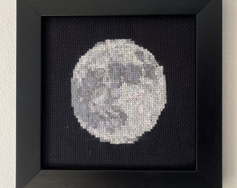 Cross Stitch Pattern Moon - Etsy