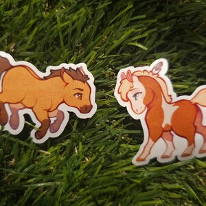 Spirit & Rain Chibi Stickers: Stallion of the Cimarron Fan Art - Etsy