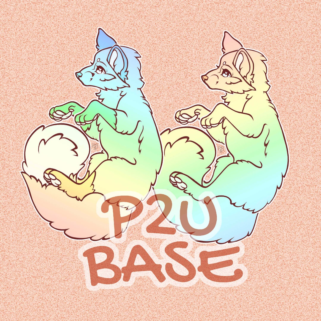 P2U Cute Canine / Fox Base / Wolf Base / Dog Base / Lineart - Etsy